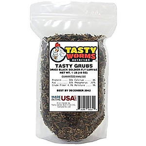 Tasty Grubs 1lb Dried Black Soldier Fly Larvae Bag Made in USA
