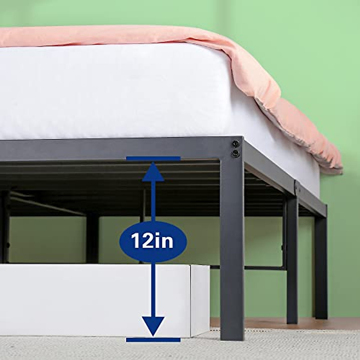 Olee Sleep Bed Frame, Queen, Black