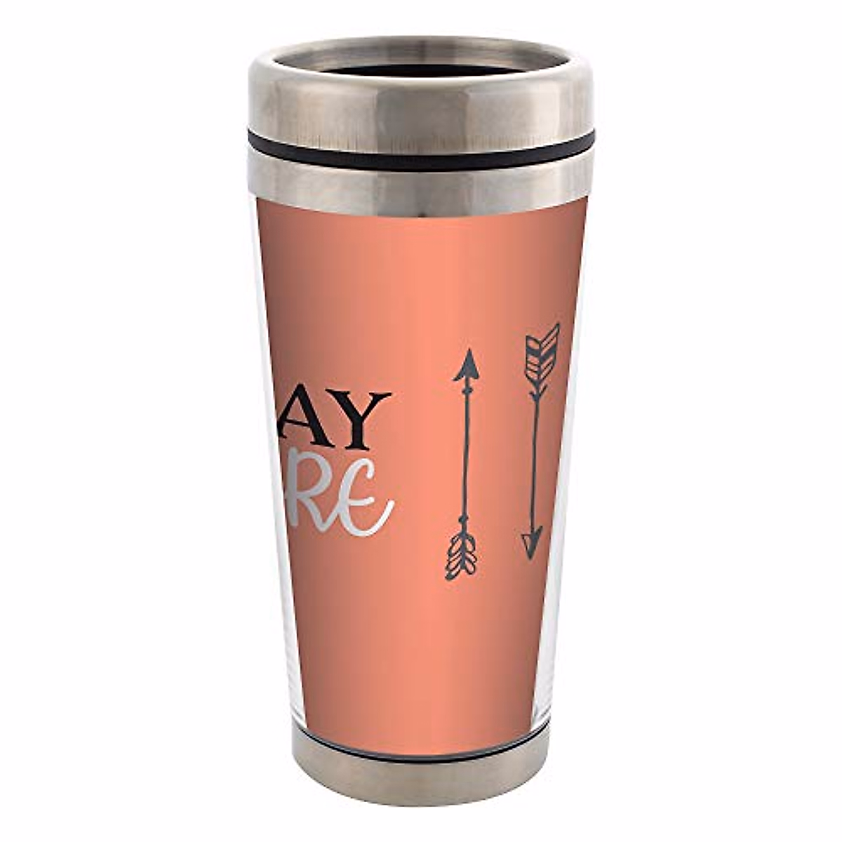 Pray More Worry Less Stainless Steel 16 oz Travel Mug with Lid