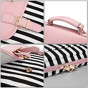 LOVEVOOK Computer Bag for Women Laptop Messenger Bag for Work College, Slim-Pink, 15.6-Inch