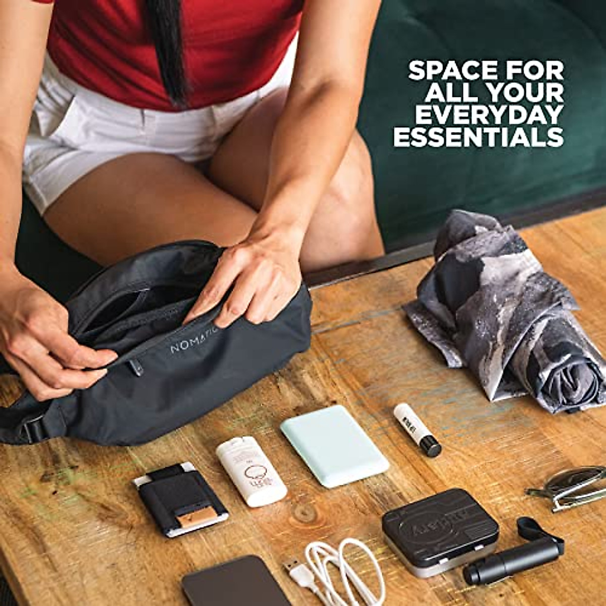 NOMATIC Navigator Collapsible Sling 3L- Crossbody Bag Sling Backpack - Light Collapsible Hiking Daypack Sling for Travel