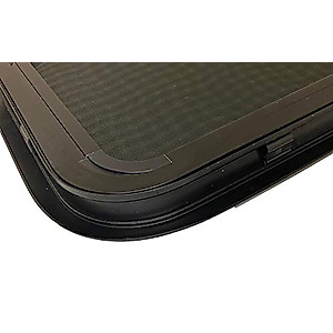 37.5" Width x 23.5" Height RV Window, Tiny House Horizontal Slider W/Screen & Interior Camper Window Clamp Ring for 1-1/2" Wall Thickness Included, Teardrop Replacement Trailer Window