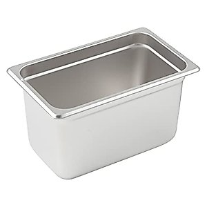 Winco Anti-Jamming Steam Pan, 1/4 by 6-Inch, Standard Weight