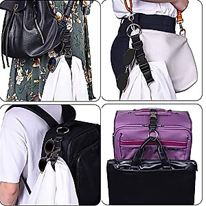 Add a Bag Luggage Strap Jacket Gripper Jacket Gripper Strap Jacket Holder Gripper Heavy Duty Heavy Duty Luggage Straps for Travel Luggage Baggage Suitcase Easy to Carry Your Extra Bags - Black