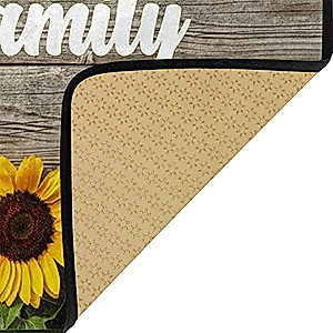 DOMIKING Custom Kitchen Rugs Non-Slip Personalized Kitchen Mat for Floor Fall Kitchen Decor Accessories Rustic Comfort Foam Rug Farmhouse Standing Mat Customized Doormat (39"x 20")
