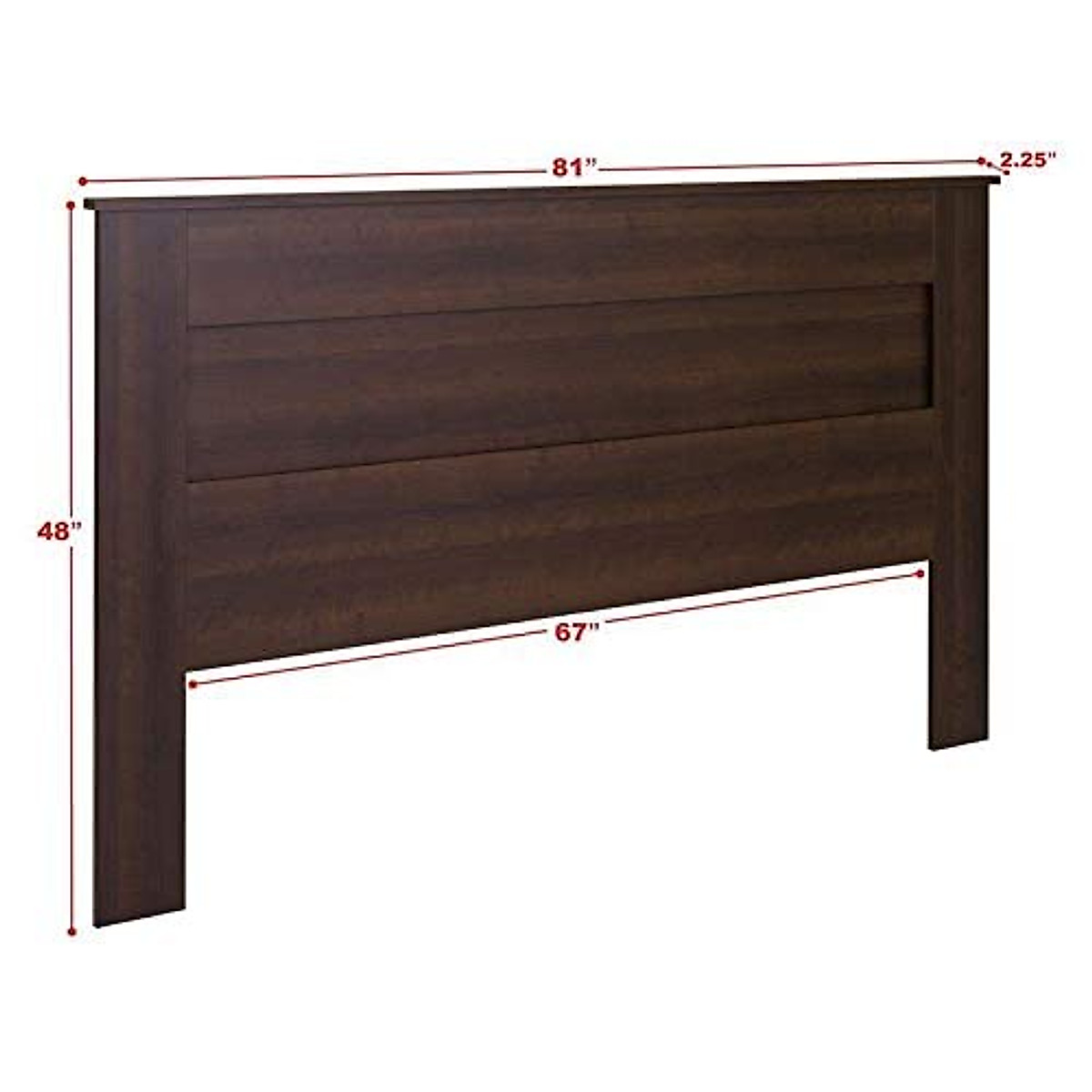 Prepac King Flat Panel Headboard, Espresso