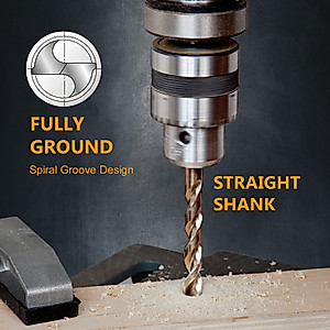 POWERTEC 1/16" Cobalt Drill Bits - 12 Pack - 1-3/4" Length - M35 HSS Jobber Length Twist Bits with 135° Tip for Drilling Wood, Metal, Stainless Steel, Nickel Alloy, Cast Iron & Plastic (QDB2013)