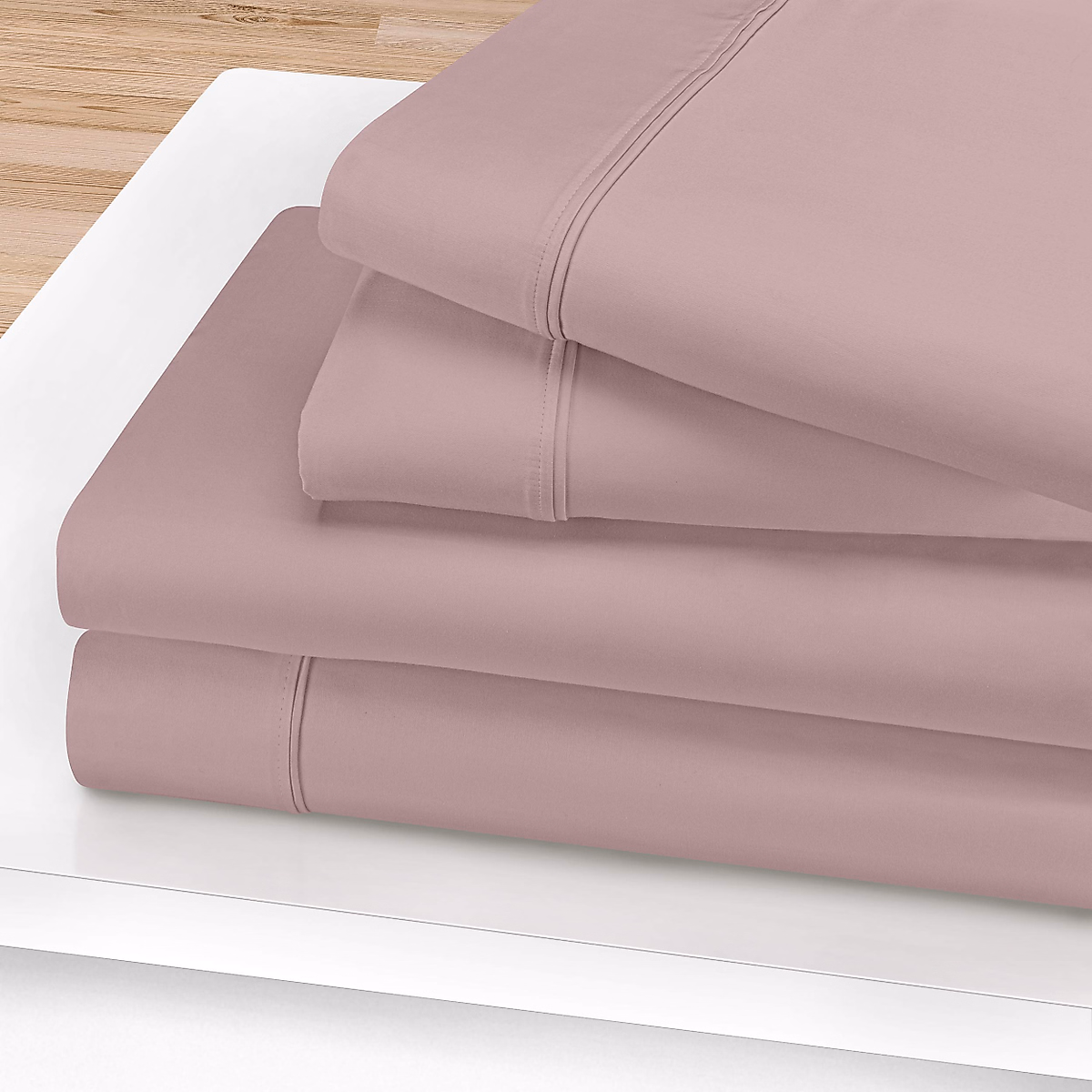 Egyptian Cotton Sheet Set - Premium 1200-Thread Count Egyptian Cotton Solid Queen Sheet Set with 18” Deep Pocket - Luxury High Thread Count Sheet Set, Queen Zephyr
