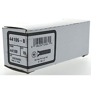 Hillman 44109 6-32 x 3-Inch Flat Head Phillips Machine Screw, Stainless Steel, 15-Pack