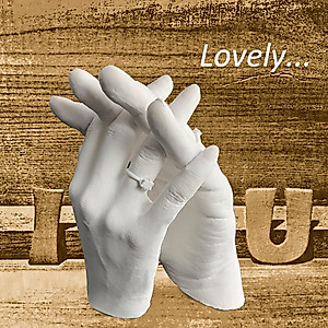 Hand Casting Kit Couples & Keepsake Hand Mold kit Couples for Holiday Activities, Molding Kits for Adults, Child, Wedding, Friends, Plaster Hand Mold Casting Kit by Godora