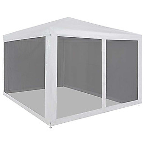 Party Tent with 4 Mesh Sidewalls,Outdoor Gazebo, Hardtop Gazebo,Backyard Gazebo,Patio Gazebo,Grill Gazebo,UV and Water Resistant,for Barbeque, Patio, Deck,Garden Party,Lawns,9.8' x 9.8'
