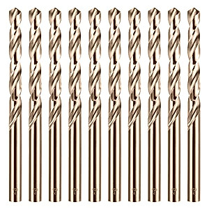 Cobalt Drill Bit Set, M35 Twist HSS Drill Bits Straight Shank, 2mm High Speed Steel Drill Bits for Drilling in Hard Metal, Stainless Steel, Cast Iron (7mm)