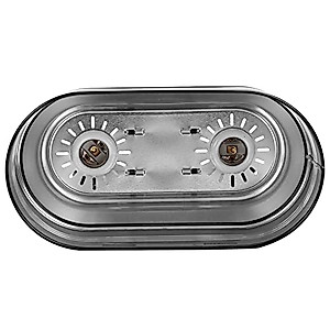 Aiicioo Dual Reptile Light Fixture - Bearded Dragon Light Fixture Double Reptile Heat Lamp Dome Max 160 Watt Terrarium UVB Reptile Light for Turtle Tank Vivarium Hermit Crab