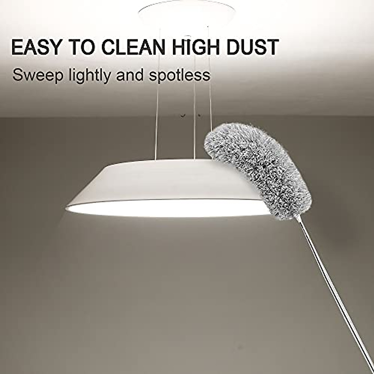 VMVN Microfiber Duster,Dusters for Cleaning with Extension Pole,Reusable Ceiling Fan Cleaner Feather Duster,Blade Blind Cleaning Tool
