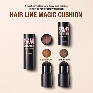 SO NATURAL HAIR LINE COVER CUSHION - DARK BROWN - HAIR LINE COVER UP CUSHION - Soft cream jelly texture