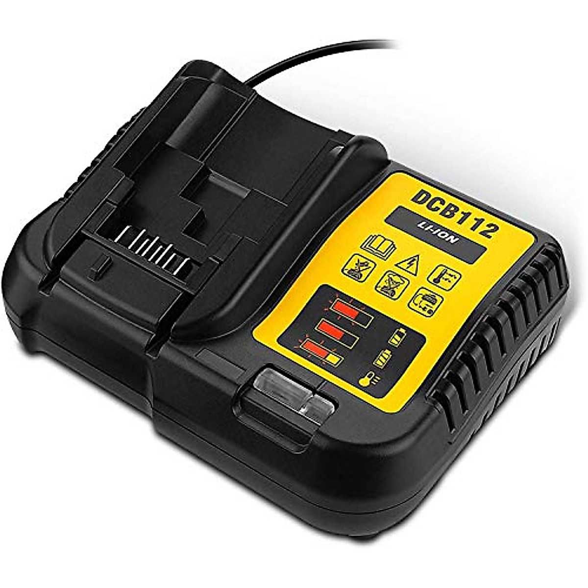 Battery Charger Replacement for Dewalt 12V 20V and 60V MAX Lithium-Ion Battery DCB112 for DCB205 DCB112 DCB201 DCB200 DCB612 DCB609-2 DCB609 DCB606 DCB606-2 DCB208 DCB206 DCB206-2 DCB204 DCB203