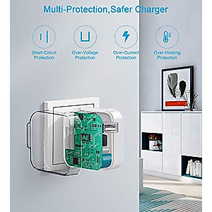 iPad Charger iPhone Charger【Apple MFi Certified】 12W USB Wall Charger Foldable Portable Travel Plug with 2-Pack USB to Lightning Cable(6 Ft) Compatible with iPhone, iPad, iPad Mini, iPad Air, Airpods