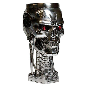 Nemesis Now Terminator Head Goblet 17cm Silver, Resin w/Stainless Steel Insert