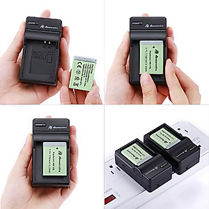 Powerextra 2 Pack NB-13L Battery and Travel Charger Compatible with Canon PowerShot G5 X G7 X G7 X Mark II G9 X G9 X Mark II SX620 HS SX720 HS SX730 HS Digital Camera