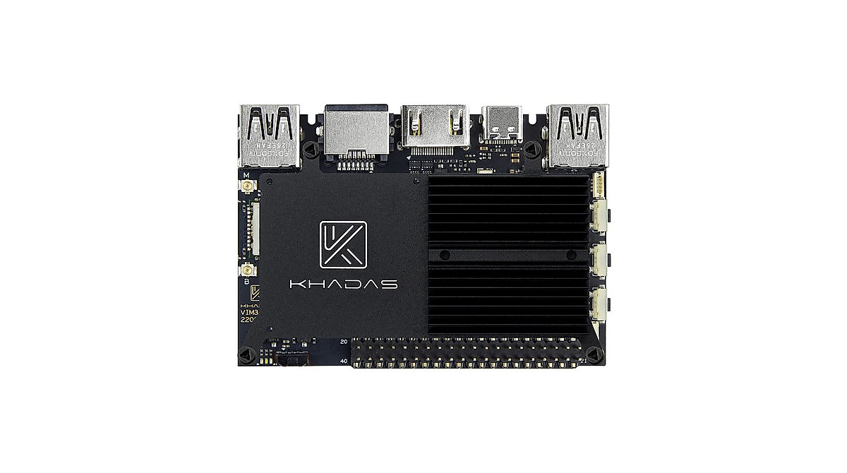 Khadas VIM3 4+32GB Amlogic A311D Single Board Computer with 5.0 Tops NPU Mini PC Desktop Run ...