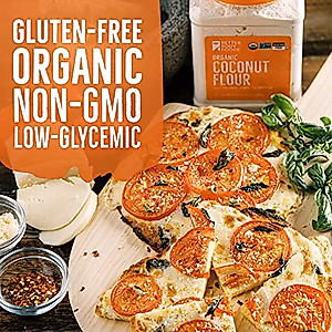 BetterBody Foods Organic Coconut Flour 2.25 Pound Jar, Naturally Gluten-Free White Flour Alternative with a Slight Coconut Taste and Aroma, 23% Dietary Fiber per Serving