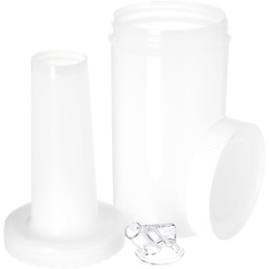 Carlisle FoodService Products Stor N' Pour Complete Quart Set Neck, Container, Cap, And Spout for Bar, Kitchen, And Restaurants, Plastic, 1 Quart, White, (Pack of 12)