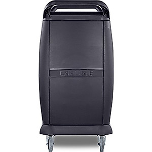 Carlisle FoodService Products Plastic Bussing Cart, 300 lb Capacity, 36.25" x 18"x 38", Black, Small