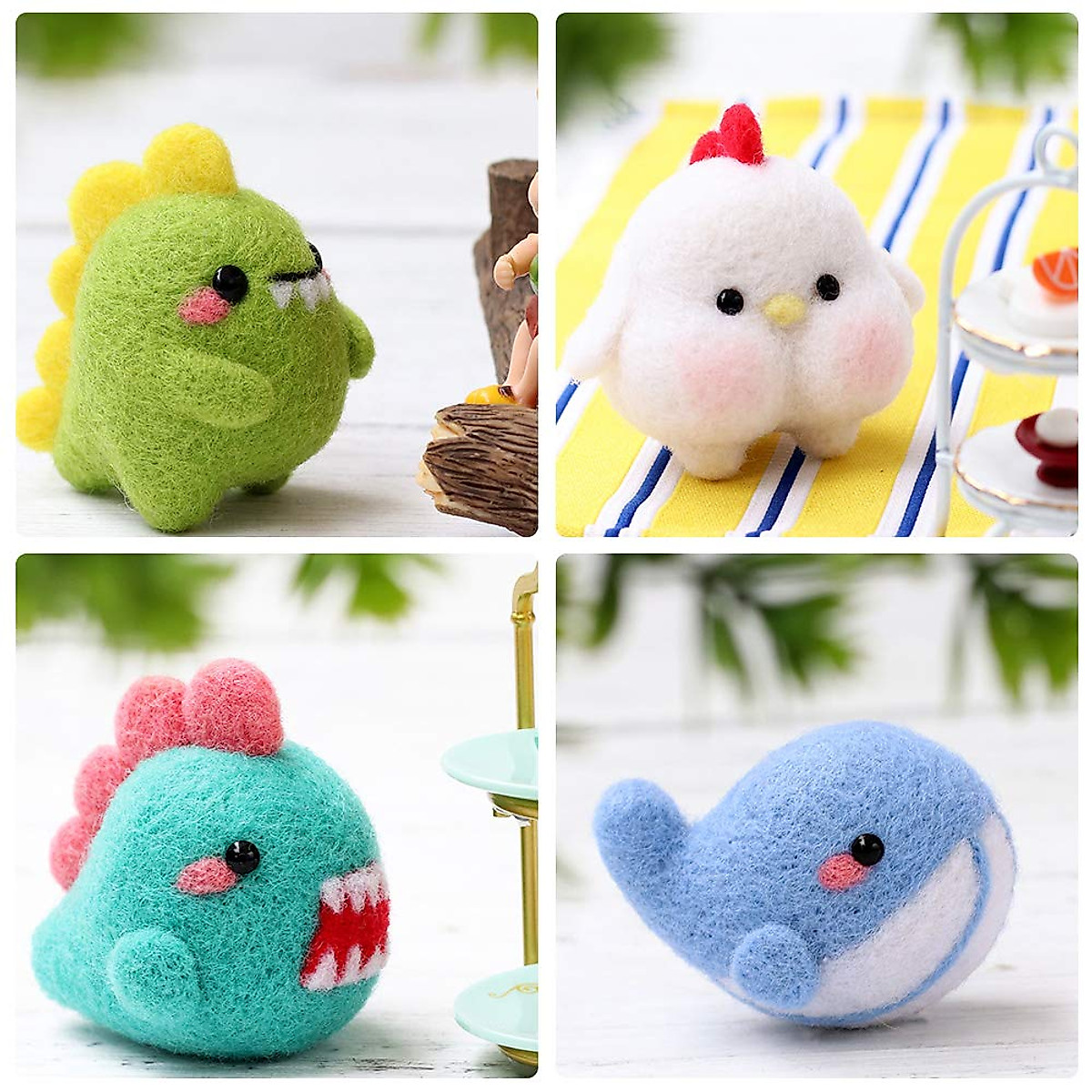 Needle Felting Starter Kit, Complete Needle Felting Tools Animal Doll Needle Felting Kit with Felting Needles, Instructions, Felting Foam Mat, and Other Tools, for Adults Beginner Supplies DIY Crafts