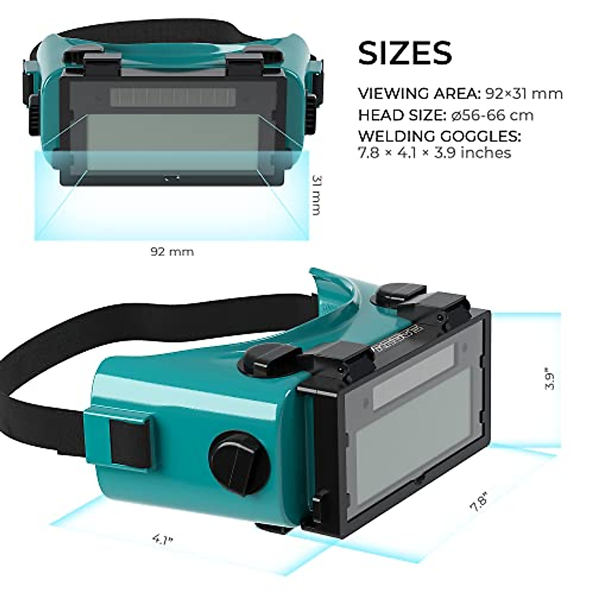 SPARGOS Welding Goggles Glasses Auto Darkening Solar Welders Helmet Eyes Gas Torch Cutting Flip Up Lens Eye Protection