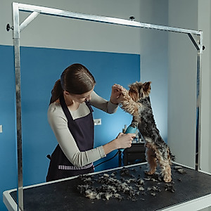 Zihuatailor Dishwashing Dog Grooming Apron for Men, PVC Waterproof Apron for Women with Pockets