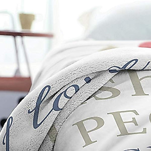 Bed Blanket 60 X 80 inch i Love You a Bushel and a peck and a Hug Around The Neck Air Conditioning Throw Blanket for Bedroom Living Rooms Sofa,Oversized Travel Throw Cover