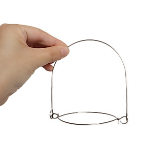 Anjmd Stainless Steel Wire Hangers for Mason Jars, 16 Pack - Tool Free Installation, Wide Application for Decoration, Key Holder, Holder, Kitchen, Indoor Use