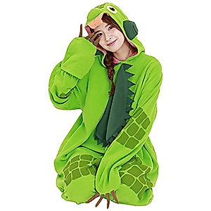 SAZAC Green Iguana Kigurumi - Onesie Jumpsuit Halloween Costume