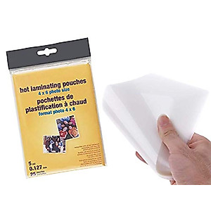 1InTheOffice Thermal Laminating Pouches 4x6, Photo Laminating Pouch 4x6, 5 Mil Thick, 25/Pack