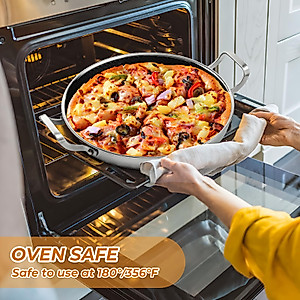 Vegoran Stainless Steel Pan With Cooking Lid,13 Inch Non Stick Frying Pans, PFOA Free, Dishwasher and Oven Safe Cooking Fry Pans (13 INCH PAN)