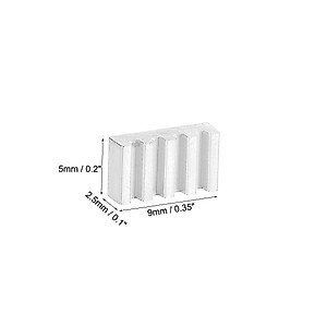 uxcell Electronics Cooler Heatsink for MOS GPU IC Chip Silver 5 x 9 x 2.5 mm 20pcs
