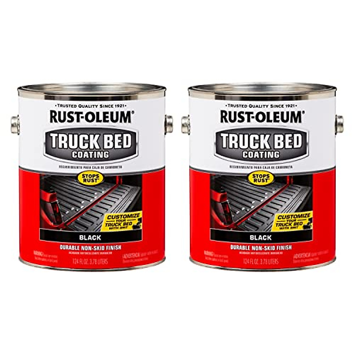 Rust-Oleum 342669-2PK Truck Bed Coating, Gallon, Black, 2 Pack