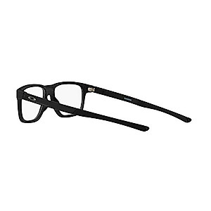 Oakley Men's OX8123 Sunder Square Prescription Eyeglass Frames, Satin Black & Black/Demo Lens, 53 mm