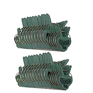 Ram-Pro 40 Piece Green Gentle Gardening Plant & Flower Lever Loop Gripper Clips, Tool for Supporting or Straightening Plant Stems, Stalks, and Vines, Garden Clips