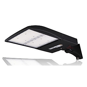 RuggedGrade 42,000 Lumen - 300 watt NextGen III LED Shoebox Lights - Dimmable - with Photocell -ARM Mount