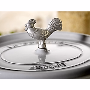 STAUB 40509-346-0 Rooster Lid Knob, Cast Iron, Silver