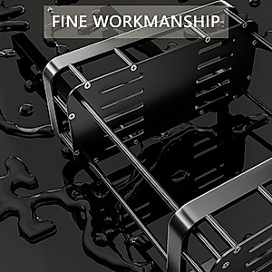 RAKSONIC 2-Tier Hanging Shower Caddy Over the Door,Large Capacity Hanging Shower Organizer, Sturdy Rust Proof Hanging Shower Organizer Shelf Basket Storage Rack, No Drilling