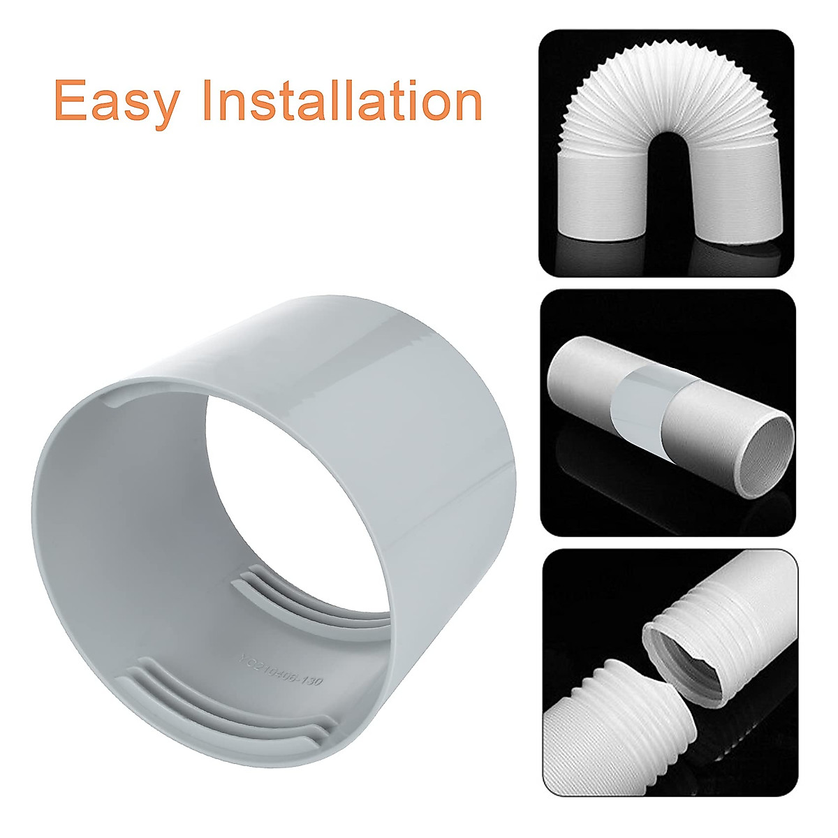 Portable Air Conditioner AC Hose Extention Coupler, Air Conditioner Exhaust Hose Coupler Connector Window Adapter for Sliding Door Window Vent, Portable Air Conditioner Parts Unit Tube Connector