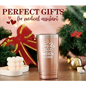 Onebttl Medical Assistant Gifts for Wowen, Gifts for Medical Assistant on Medical Assistant Week, Birthday and Christmas, 20oz Insulated Stainless Steel Tumbler - World's Best Medical Assistant