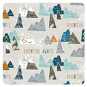 BapronBaby Adventure Awaits Bapron - No Neck Tie Safer Bib for Baby & Toddler - Soft Waterproof Stain Resistant - Machine Washable - Sz Baby/Toddler 6m-3T