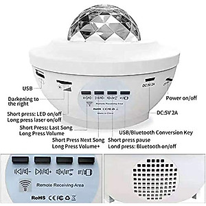 Galaxy Projector for Bedroom, Starlight Projector, 3 in 1 Starry Night Light Projector w Bluetooth Speaker & Remote, Star Projector Galaxy Light, Constellation Projector, Sky Light (Voice Control)