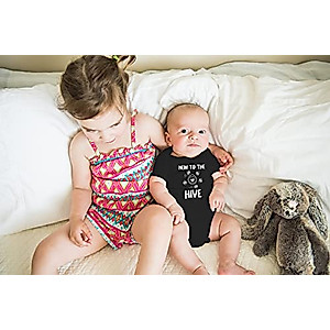 AW Fashions New To The Hive - Sweet As Can Bee Little Honey - Cute One-Piece Infant Baby Bodysuit (Newborn, Black)