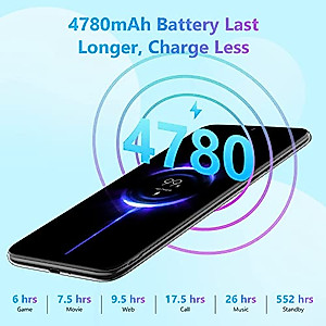 Blackview A55 Smart Phone, 6.528 inches Unlocked Phones HD+ Waterdrop Screen, 3GB+16GB/SD 128GB, 4780mAh Battery, 8+5MP Camera, Android 11 Unlocked Cell Phones, Triple Card Slots, GPS, Face ID