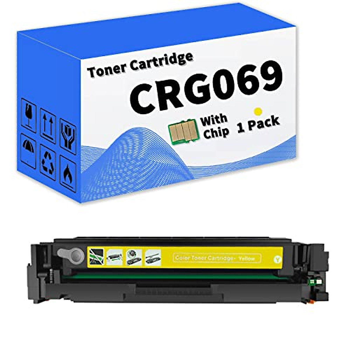 for Canon CRG069 Extra High Yield Toner Cartridge Replacement Pack Compatible for I-SENSYS LBP673Cdw MF750 Serie Printer 1 Yellow
