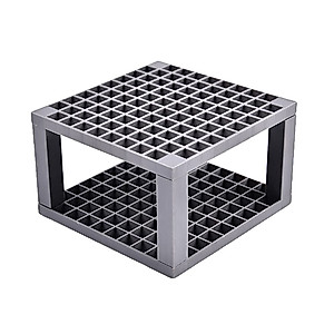 AKOAK 1 Pack 96-hole Square Plastic Pen Holder Multi-function Detachable Pen Holder Storage Art Supplies, Makeup Brushes etc (gray)